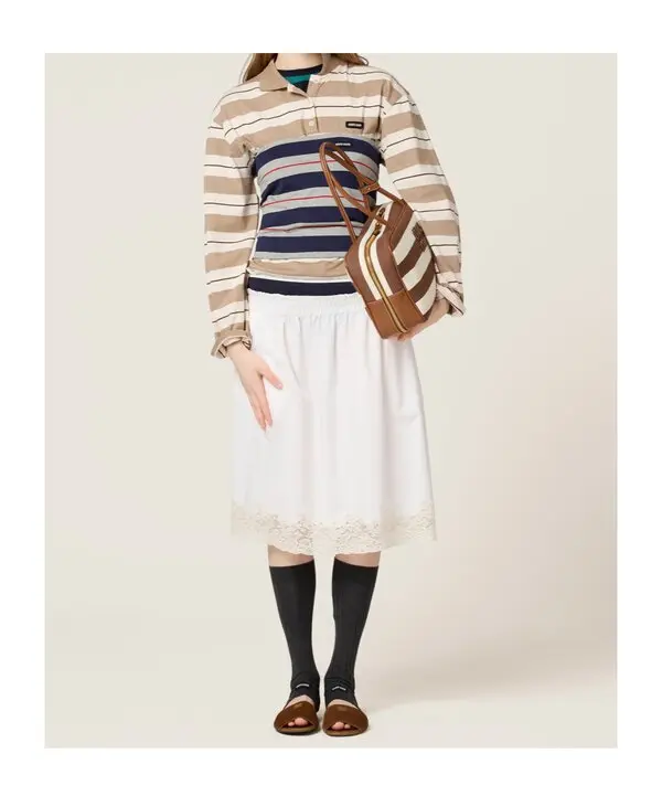 Miu Miu Striped Jersey Top