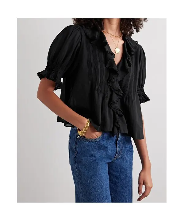 DÔEN Puff Sleeve Blouse