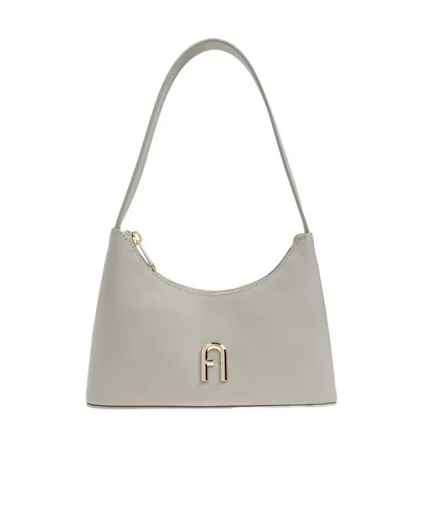 Furla Diamante Logo Plaque Mini Shoulder Bag - Grey