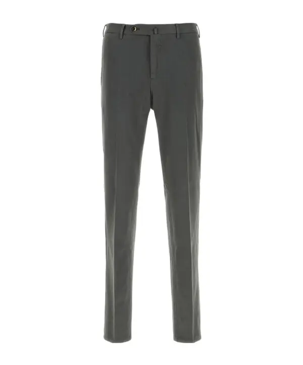 PT TORINO Tailored Stretch Cotton Blend Trousers - Grey