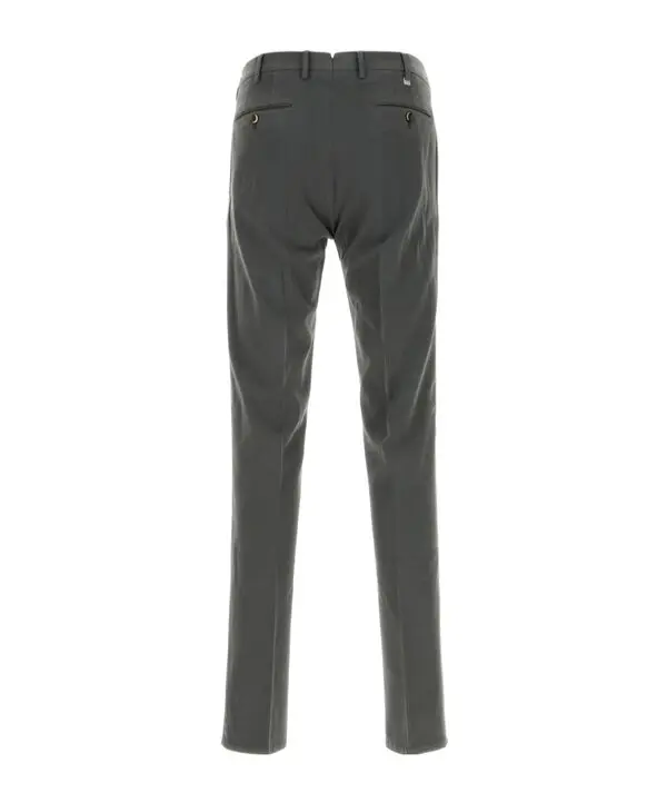 PT TORINO Tailored Stretch Cotton Blend Trousers - Grey