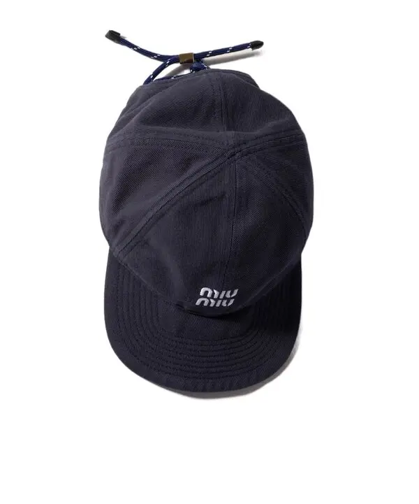 Miu Miu Denim Baseball Cap - Navy