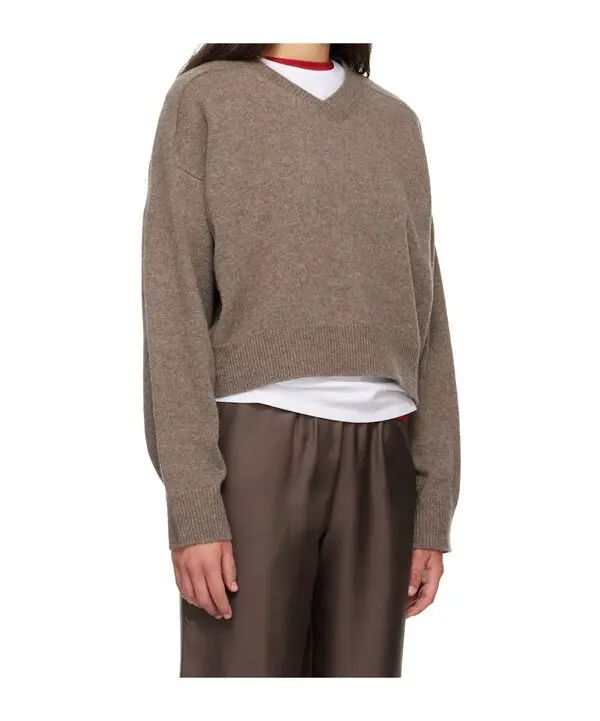 Loulou De Saison Ribbed Knit V-neck Sweater