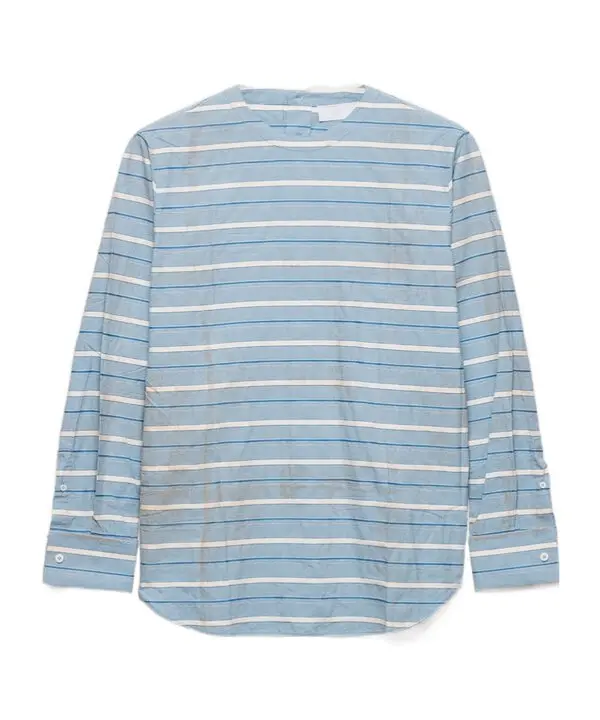 Prada Long-sleeved Striped T-shirt - Sky-blue
