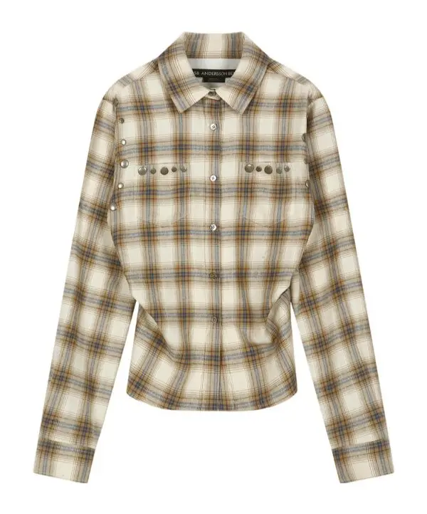 Andersson Bell Check Studded Contour Shirt