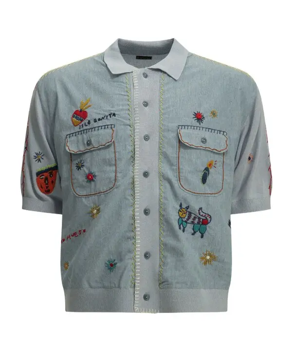Kapital Knit X Chambray Shirt