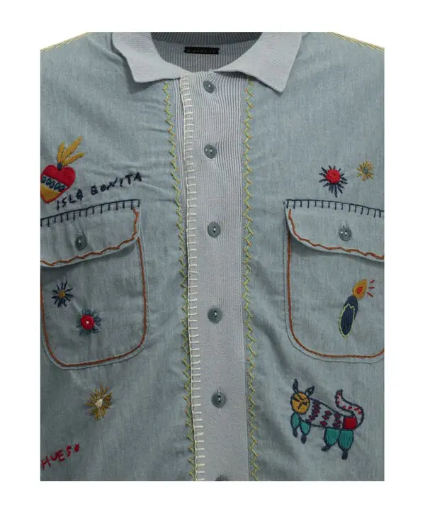 Kapital Knit X Chambray Shirt
