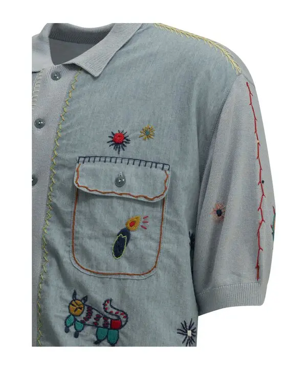 Kapital Knit X Chambray Shirt