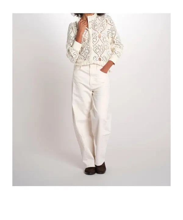 Farm Rio Long Sleeve Embroidered Shirt