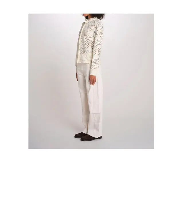 Farm Rio Long Sleeve Embroidered Shirt
