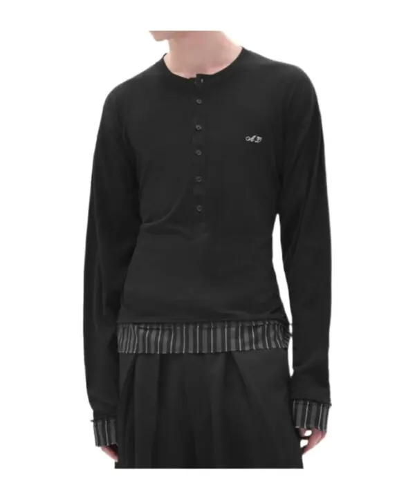 ANN DEMEULEMEESTER Las Serafino Long-sleeved T-shirt - Black