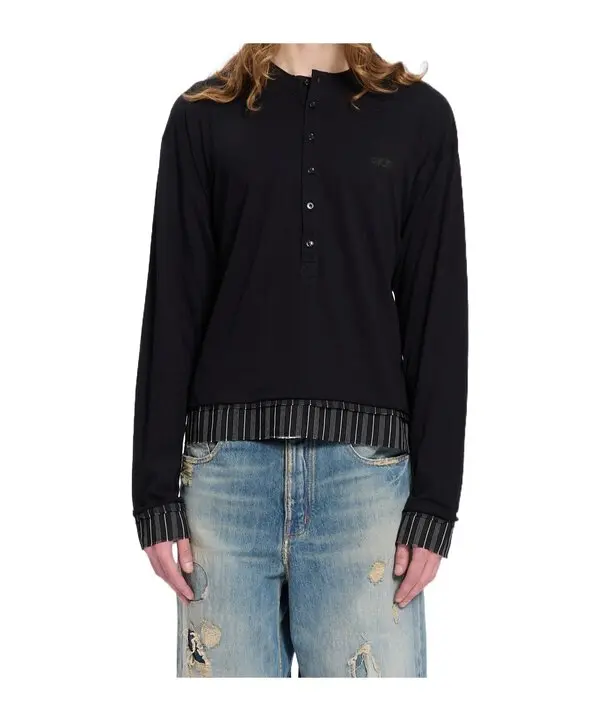 ANN DEMEULEMEESTER Las Serafino Long-sleeved T-shirt - Black
