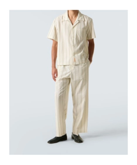 BODE Celery Striped Cotton Pajama Pants