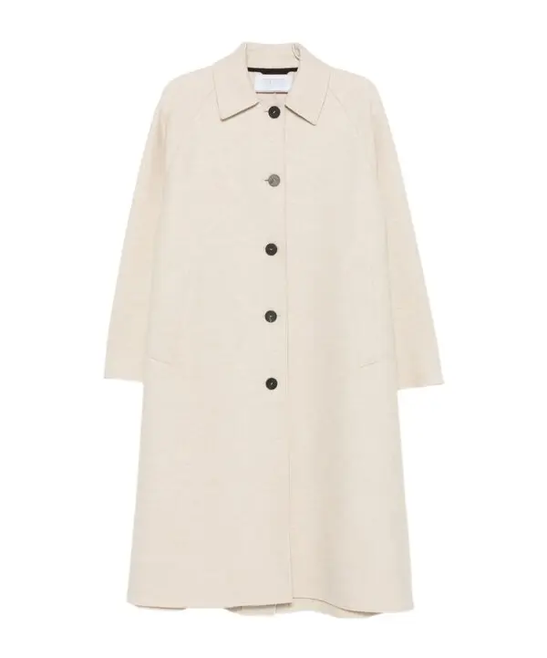 Harris Wharf London Button-fastening Raglan-sleeve Coat