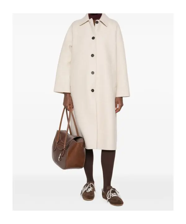 Harris Wharf London Button-fastening Raglan-sleeve Coat