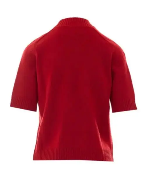 Loulou De Saison Ruth Stand Collar Top - Red