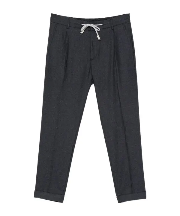 Eleventy Drawstring Waist Pleated Trousers