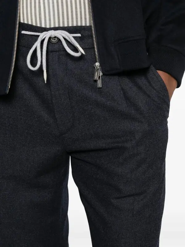 Eleventy Drawstring Waist Pleated Trousers