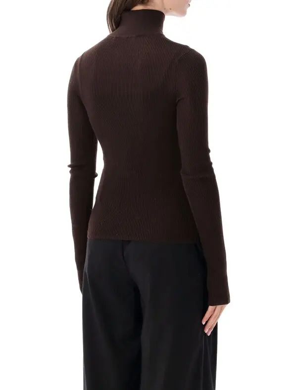 THE FRANKIE SHOP Zip-neck Knit Top - No