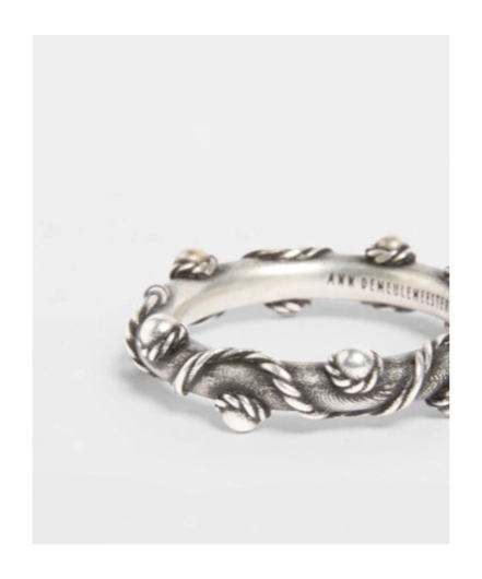 ANN DEMEULEMEESTER Rope-detail Studded Ring