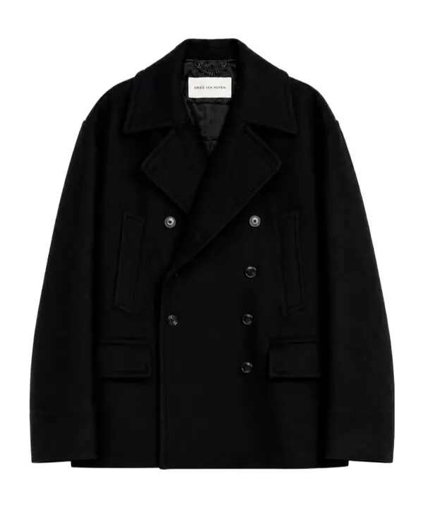 Dries Van Noten Double-breasted Wool Overcoat