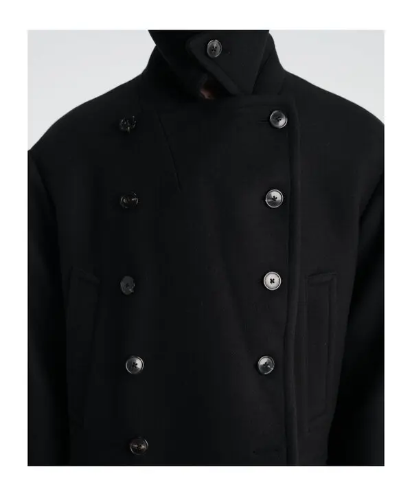 Dries Van Noten Double-breasted Wool Overcoat