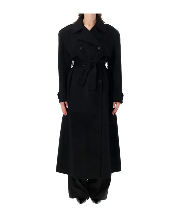 THE FRANKIE SHOP Double-breasted Belted Coat
