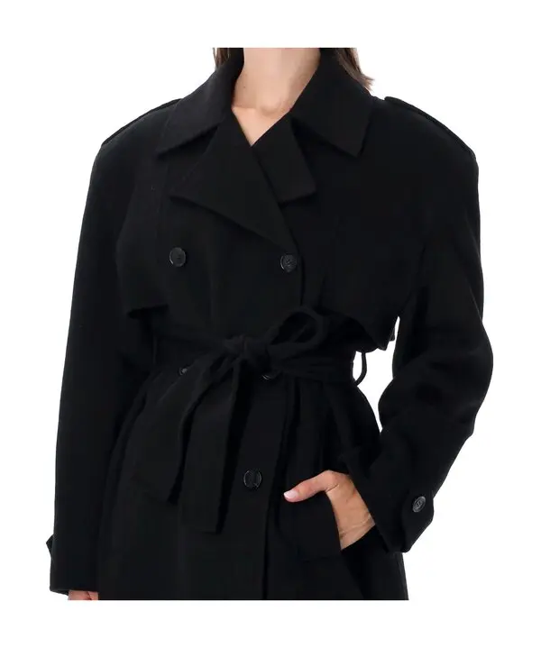 THE FRANKIE SHOP Double-breasted Belted Coat