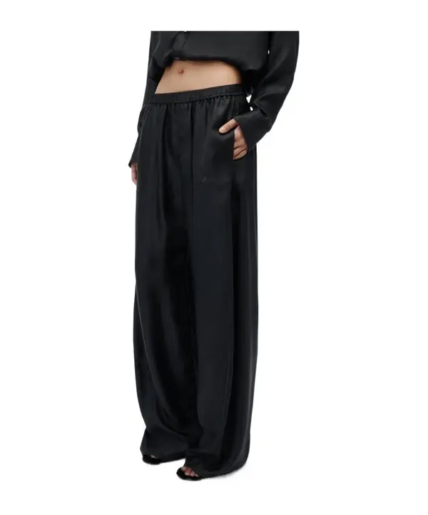 Alexander Wang Silk Mid-rise Relaxed Fit Track Pants
