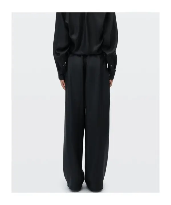 Alexander Wang Silk Mid-rise Relaxed Fit Track Pants