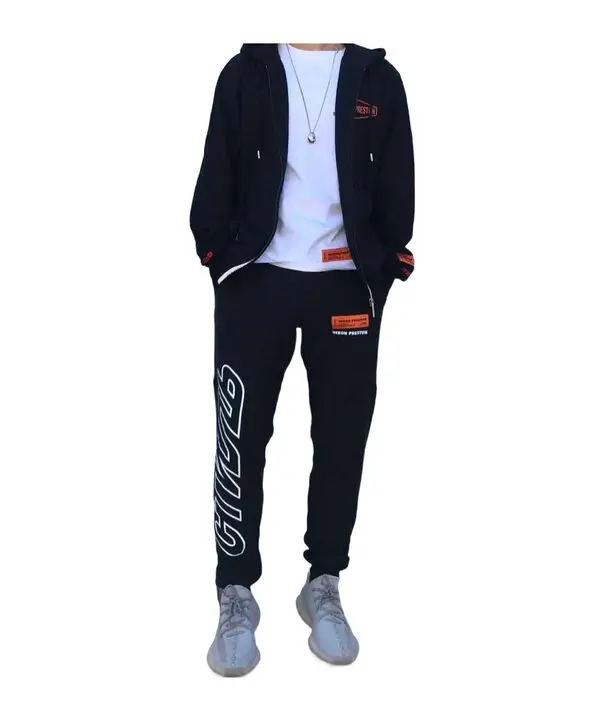Heron Preston Zip-up Hoodie With Drawstring And Patch Pockets