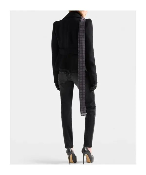 7 For All Mankind Double-breasted Wool Coat With Structured Shoulders