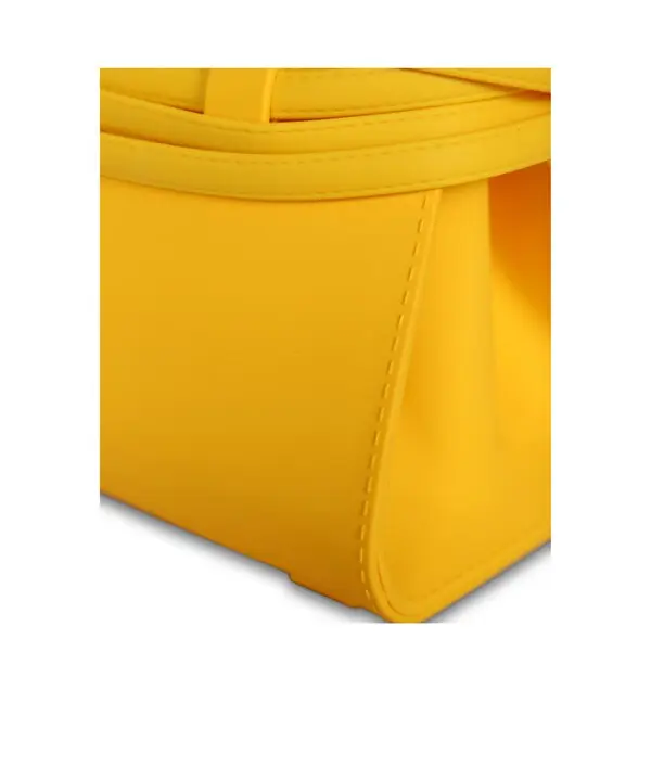 Moschino Printed Belted Foldover Top Tote Bag - Yellow