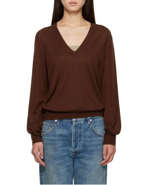 Loulou De Saison Julio V-neck Knitwear - Brown