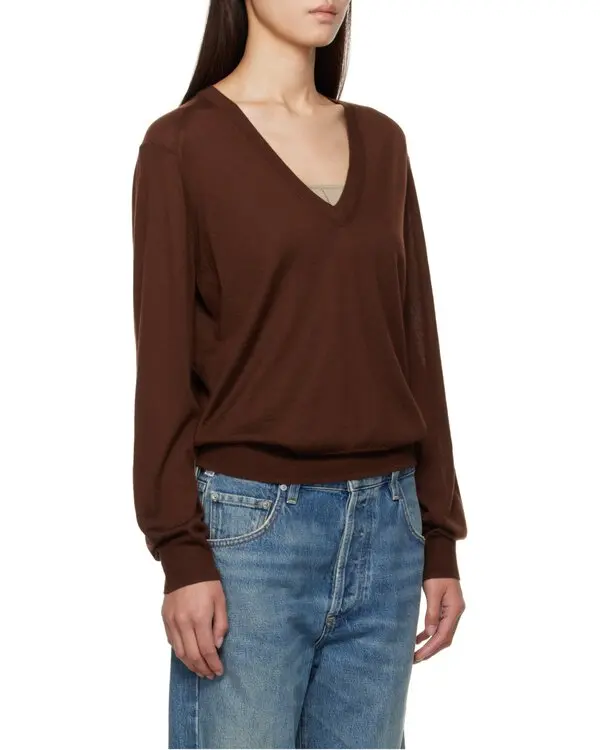 Loulou De Saison Julio V-neck Knitwear - Brown