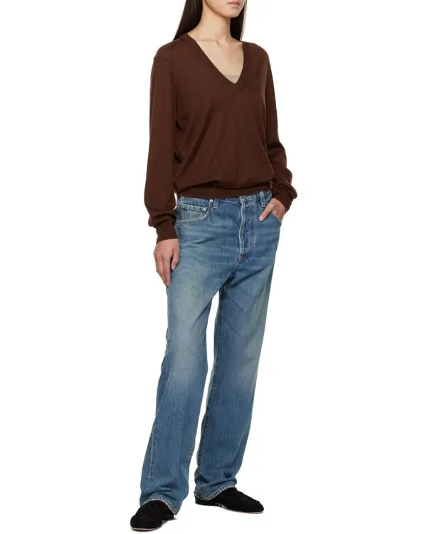 Loulou De Saison Julio V-neck Knitwear - Brown