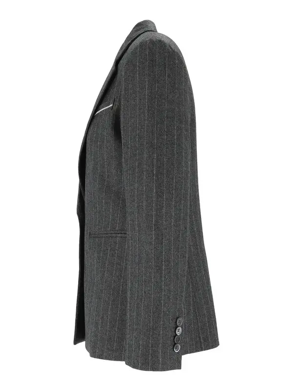 Peserico Single-breasted Striped Blazer