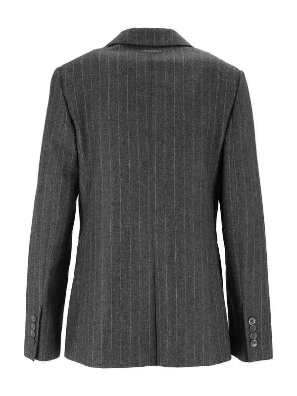 Peserico Single-breasted Striped Blazer