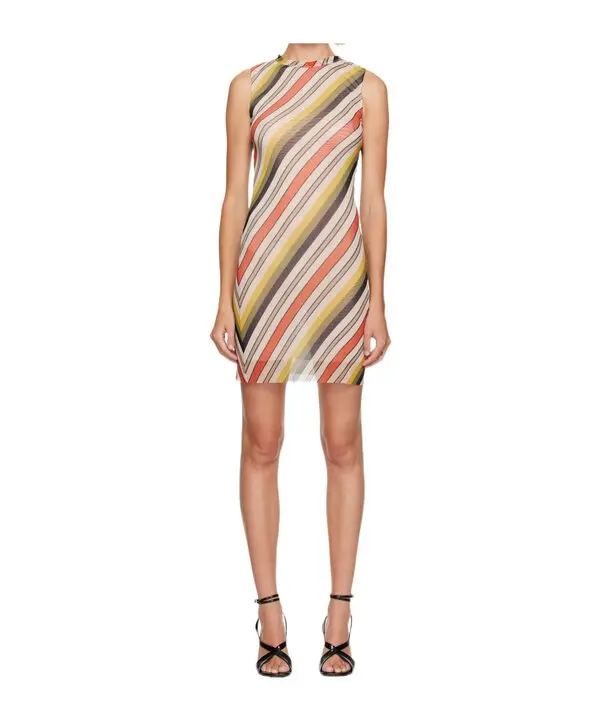 JEAN PAUL GAULTIER Sleeveless Striped Mini Dress