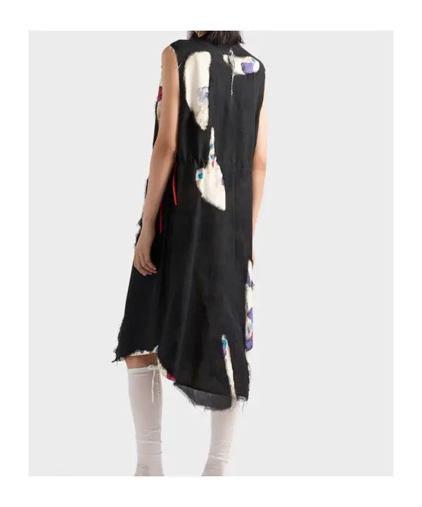 Prada Devore Georgette Floral Print Dress