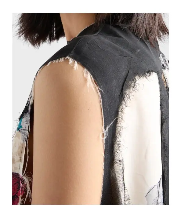 Prada Devore Georgette Floral Print Dress