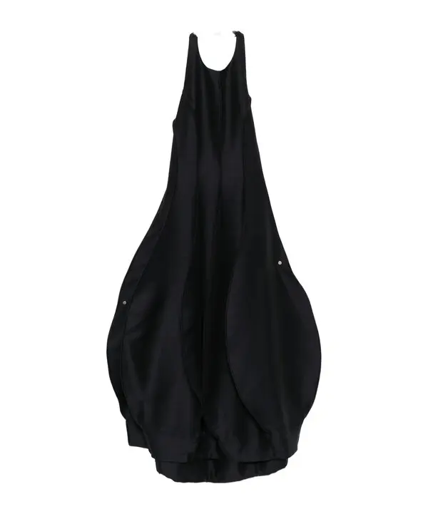 RÓHE Halterneck Open Back Lantern Dress - Navy