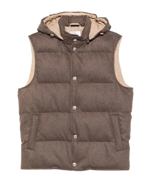 Eleventy Quilted Hooded Vest