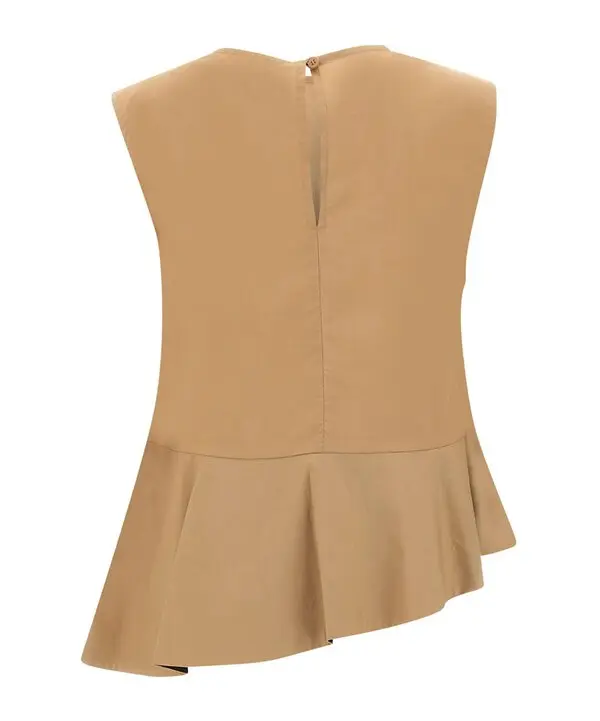 KAOS Asymmetric Ruffled Peplum Top