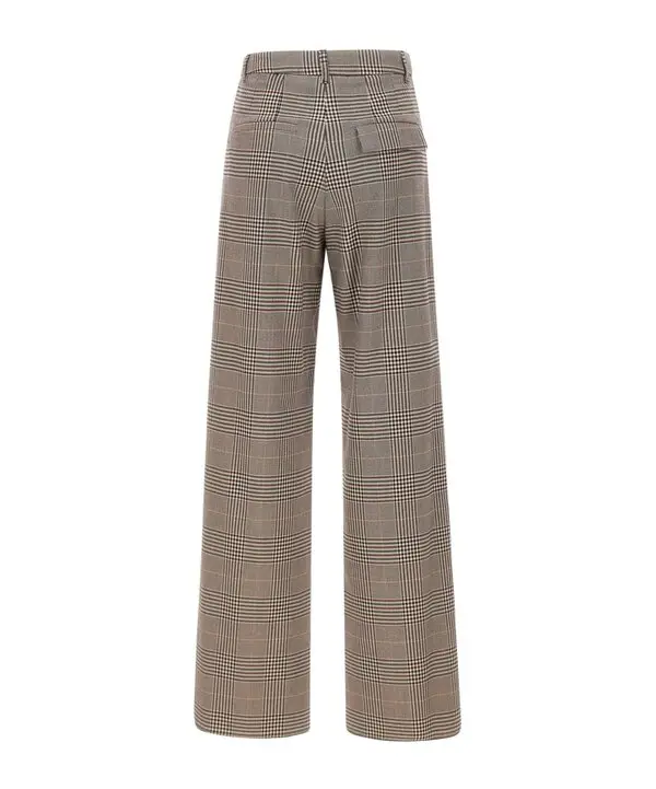 Marella Checked Wide-leg Trousers