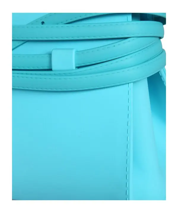 Moschino Belted Foldover Top Tote Bag - Blue