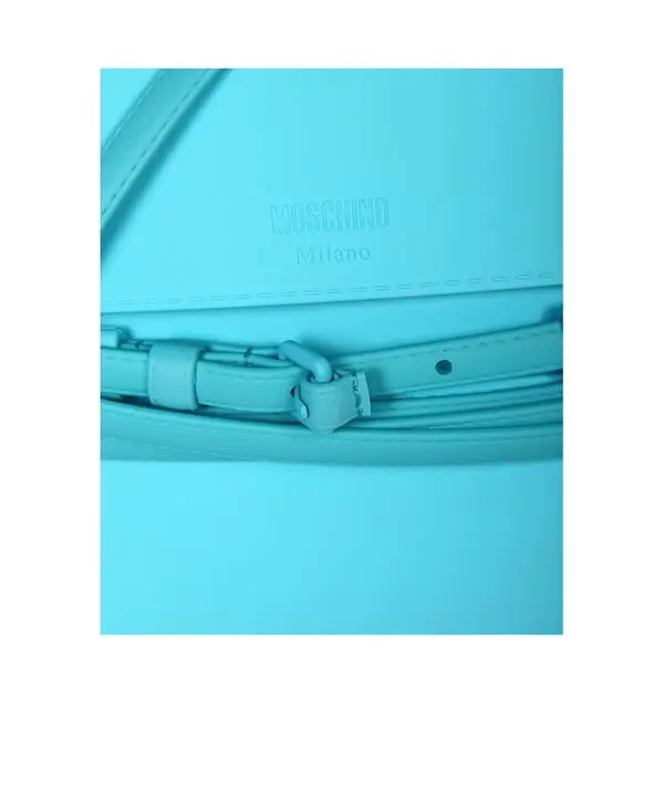 Moschino Belted Foldover Top Tote Bag - Blue