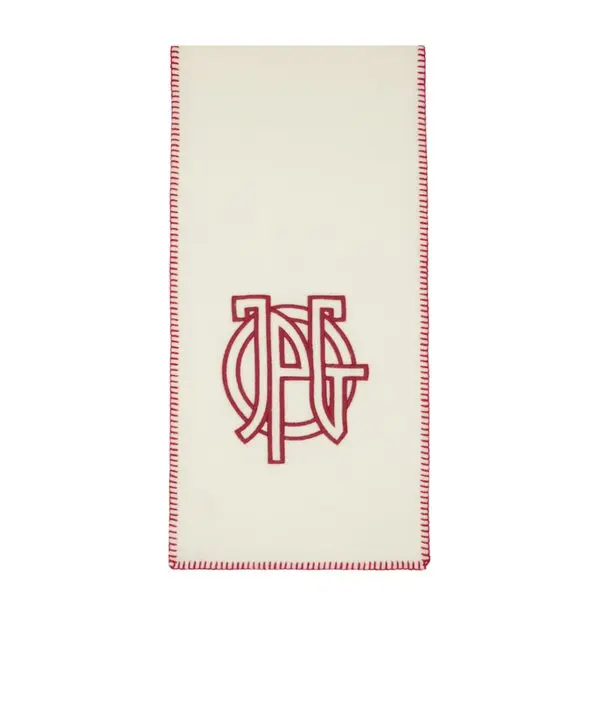 JEAN PAUL GAULTIER Sewing Knitted Scarves - Ecru/burgundy