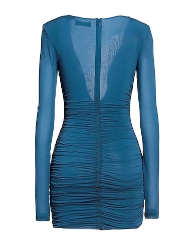 Saint Laurent Sheath Dress With Deep Plunge Neckline And Long Sleeves