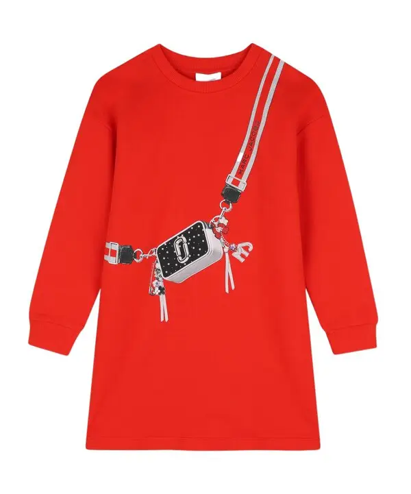 Marc Jacobs Snapshot Print Long Sleeve Dress